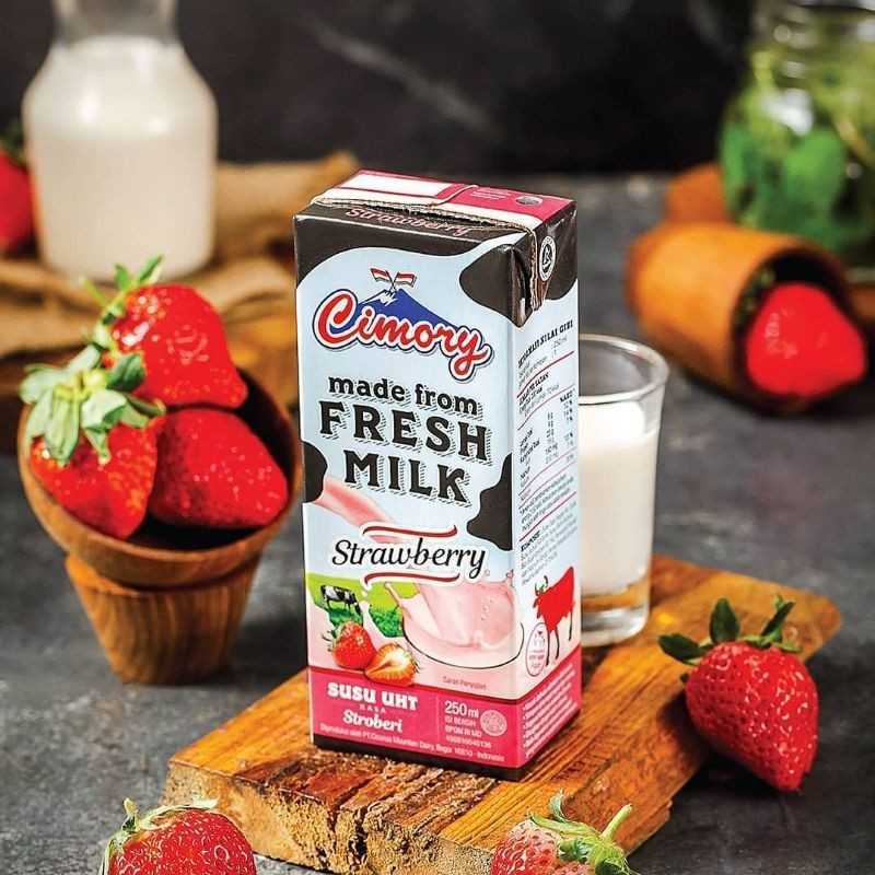 Jual CIMORY Fresh Milk UHT Milk Susu Kemasan 1pcs 250mL - Strawberry di ...