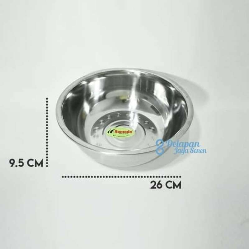 Jual Baskom Stainless 26 Cm| Baskom Komodo | Baskom Sayur | Baskom ...