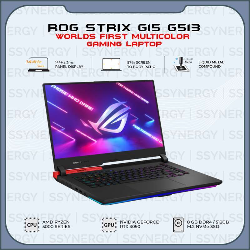 Jual ASUS ROG STRIX G513QC GeForce RTX™ 3050 - Ryzen 7 5800H 8GB 512ssd ...