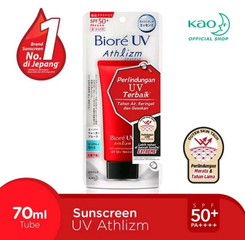 Promo (70 ml) Biore UV Athlizm Skin Protection Essence Sport Sunscreen ...