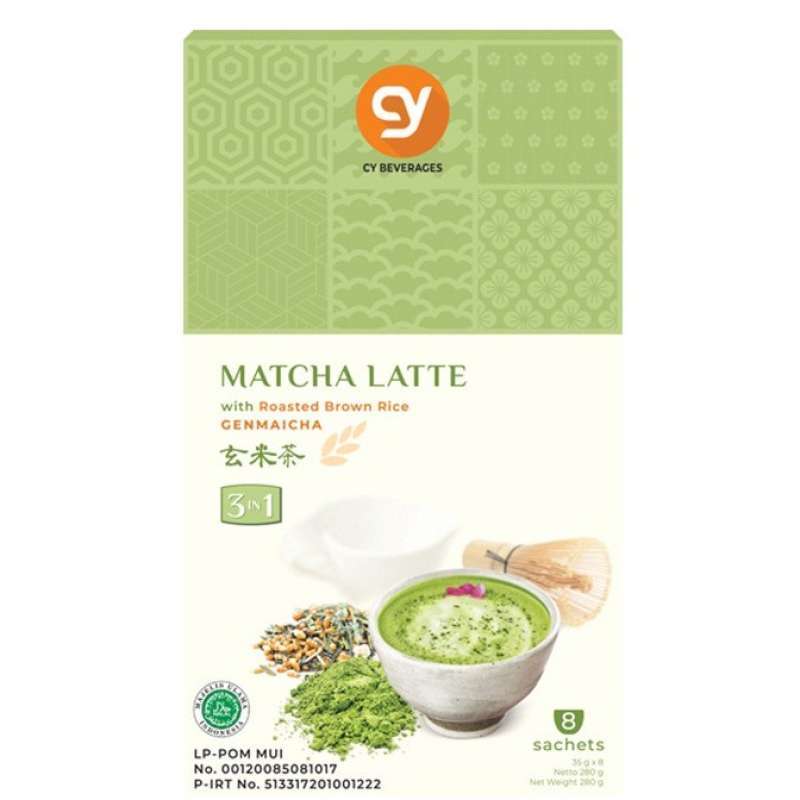 Jual Cy Beverages Matcha Latte With Roasted Brown Rice Genmaicha [280 ...