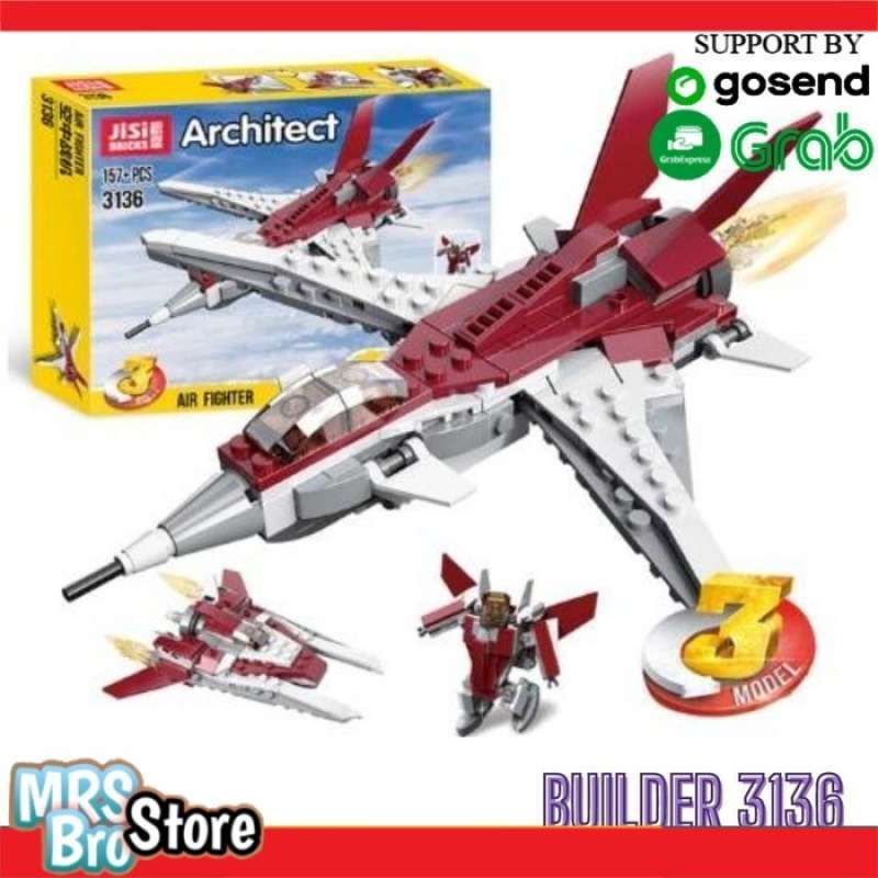 Jual Lego Brick Creator Futuristic Flyer Pesawat Jet 3in1 Seri Jisi 3136 Di Seller Block Bricks ...