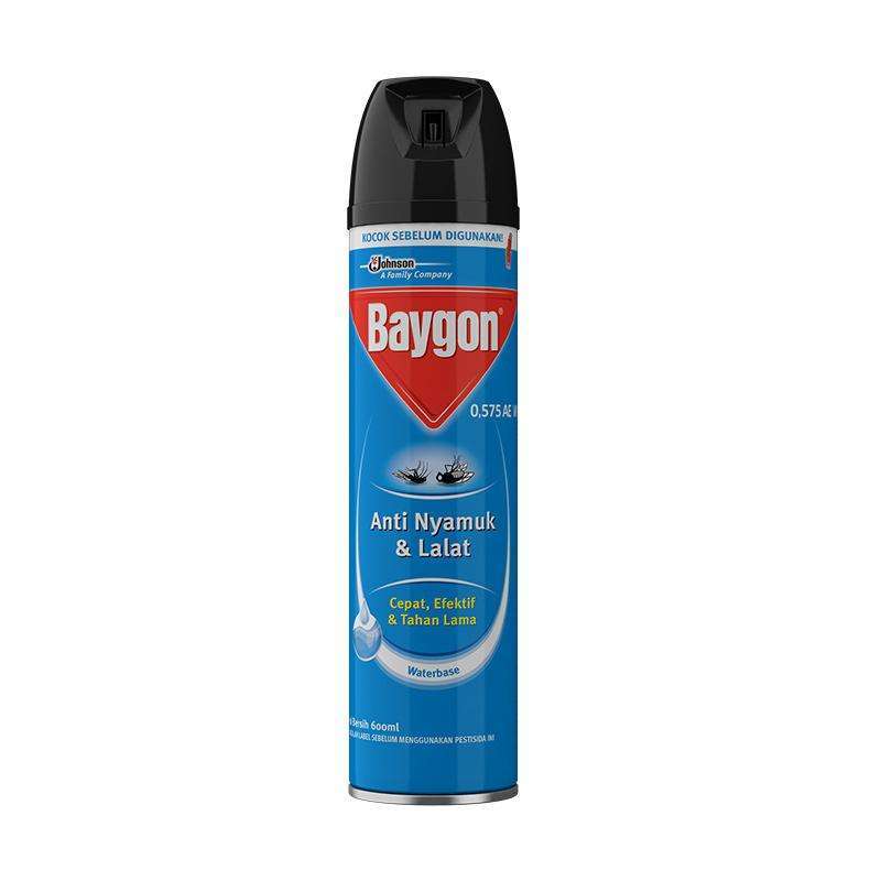 Jual Baygon Aerosol Waterbase Cairan Anti Nyamuk dan Serangga [600 mL ...