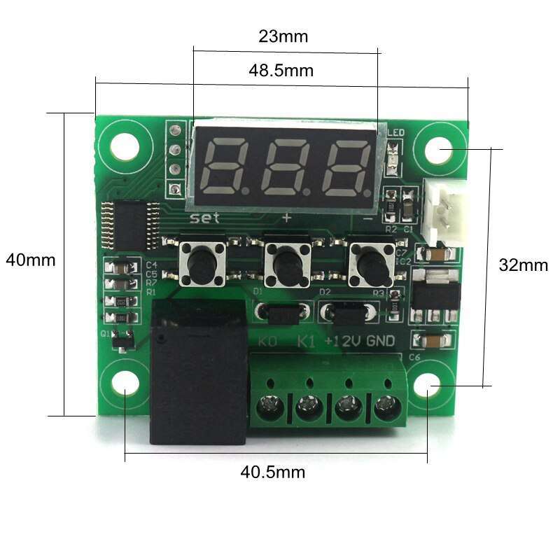 Jual Thermostat W1209 Digital DC 12v - Termostat Modul Sensor Pengatur ...