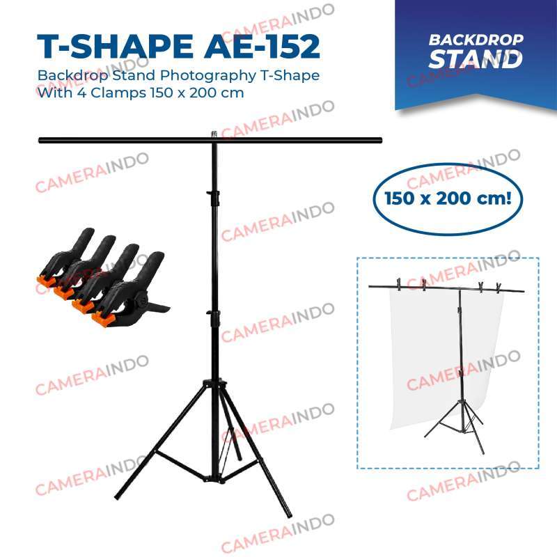Jual Stand background T-Shape Backdrop Foto Studio - 150 x 200 di ...