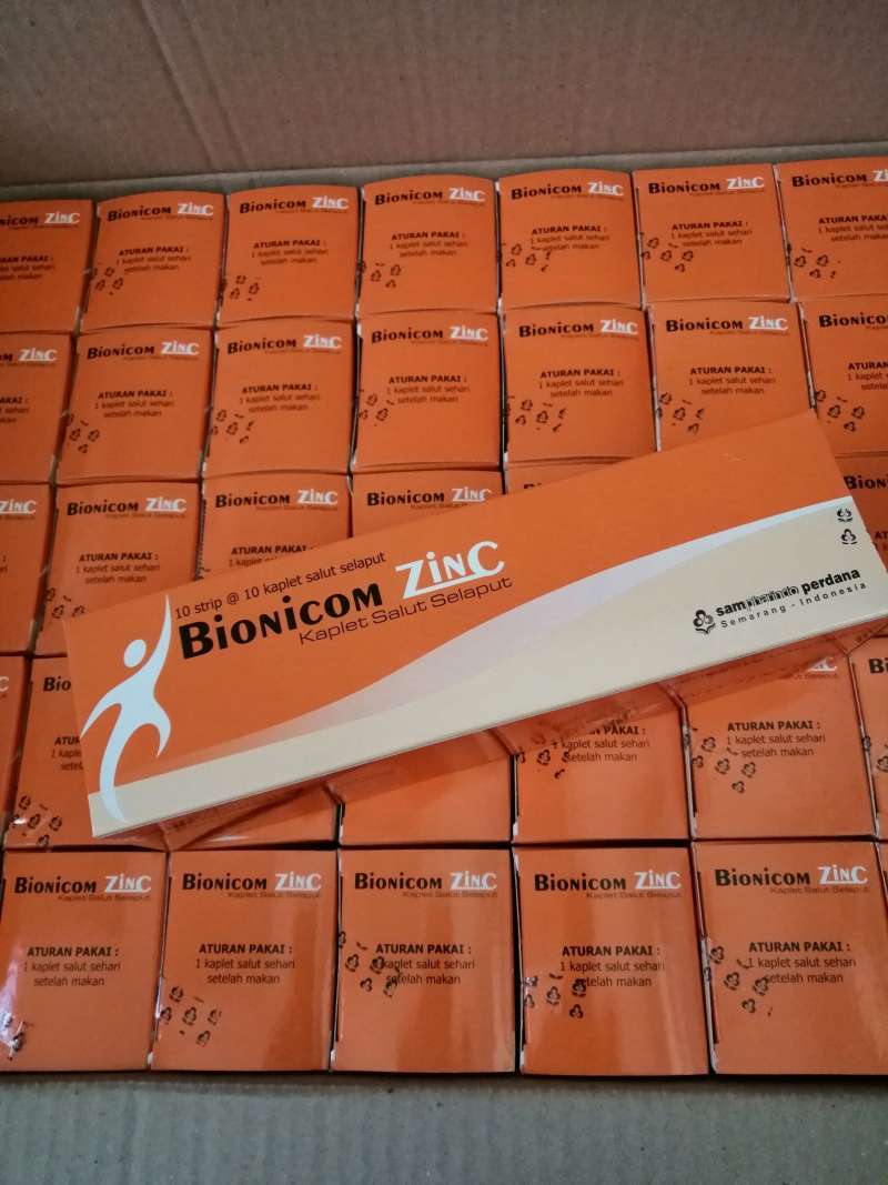 Jual Bionicom Zinc isi 100 butir multivitamin dengan Vitamin C & Zinc ...