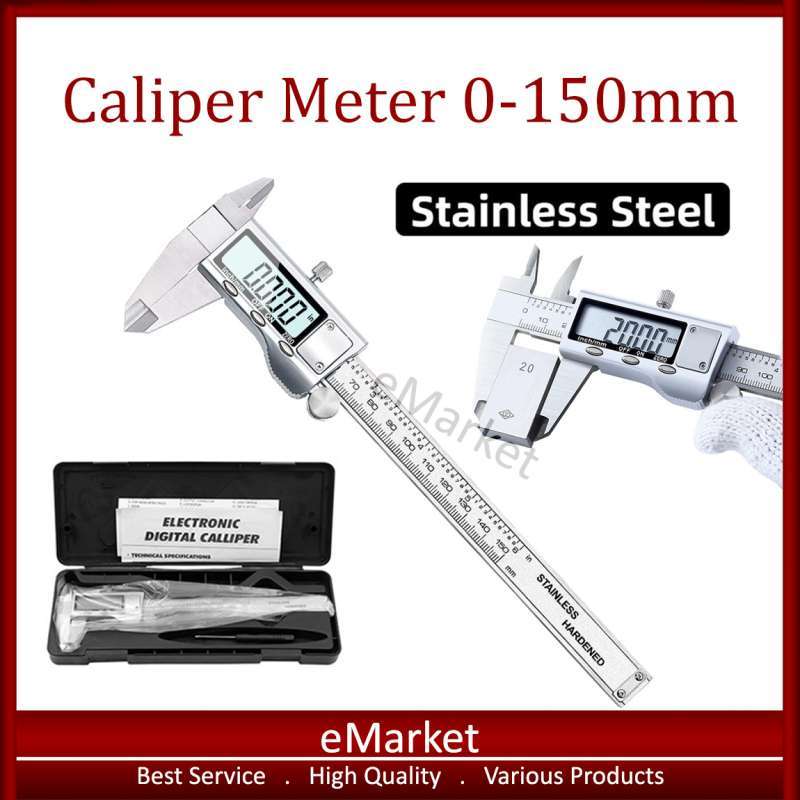 Jual Caliper Meter 0-150mm Stainless Steel - Penggaris Vernier - Jangka ...