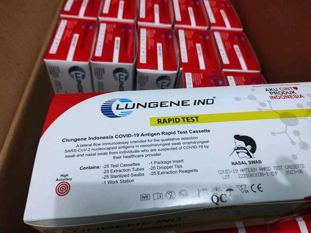 Jual ALAT RAPID TEST SWAB ANTIGEN 100% Original KEMENKES RI CLungene ...