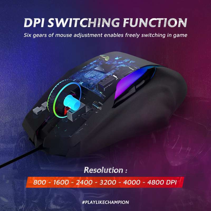 Promo Mouse Gaming Rgb Jete Msx3 7 Programmable Button - Garansi 2 ...