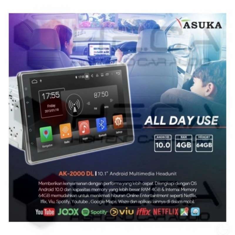 Promo Asuka Ak-2000dl Head Unit Android Tape Audio Mobil Ak-2000 Dl ...
