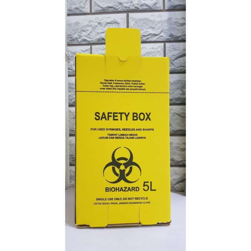 Jual PROMO SAFETY BOX 5 LITER BIOHAZARD CONTAINER TEMPAT SAMPAH MEDIS 5 L di Seller Healthy Care ...