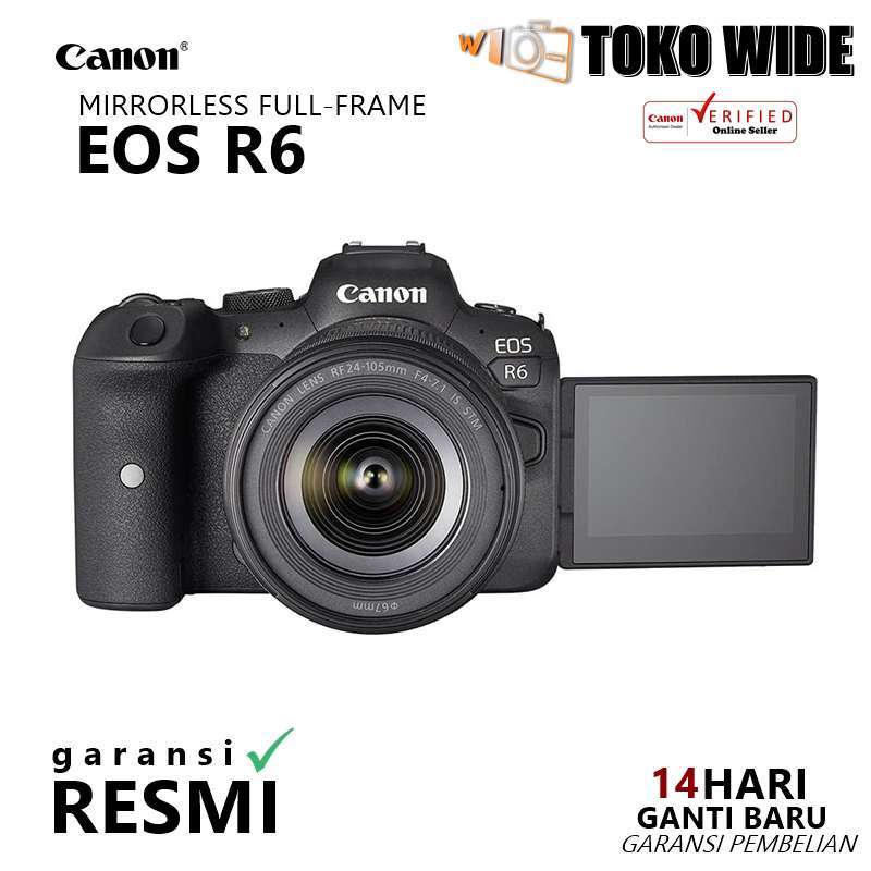 Promo [TOKO WIDE] CANON EOS R6 KIT RF 24-105mm f/4-7.1 IS STM GARANSI ...