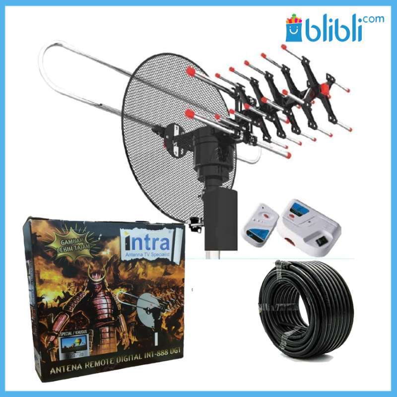Jual Intra INT-888 DGT Antena Digital Outdoor Remote for TV Tabung ...