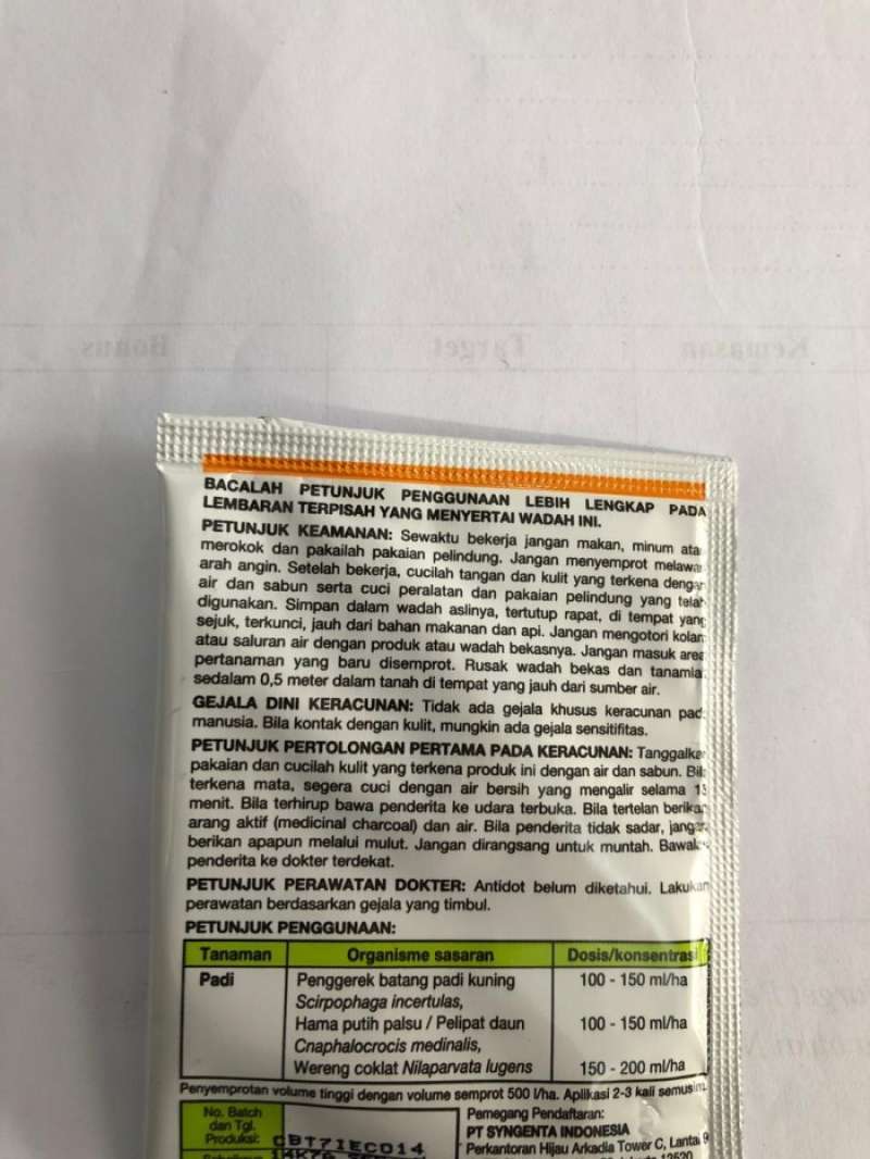 Jual insektisida syngenta VIRTAKO 300SC 10ml murah di Seller UD PANEN ...