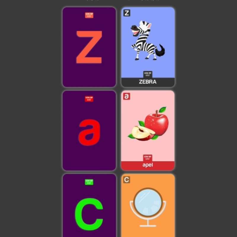 Jual Flash Card Abc Huruf Konsep Kartu Pintar Alfabet Mainan Edukasi ...