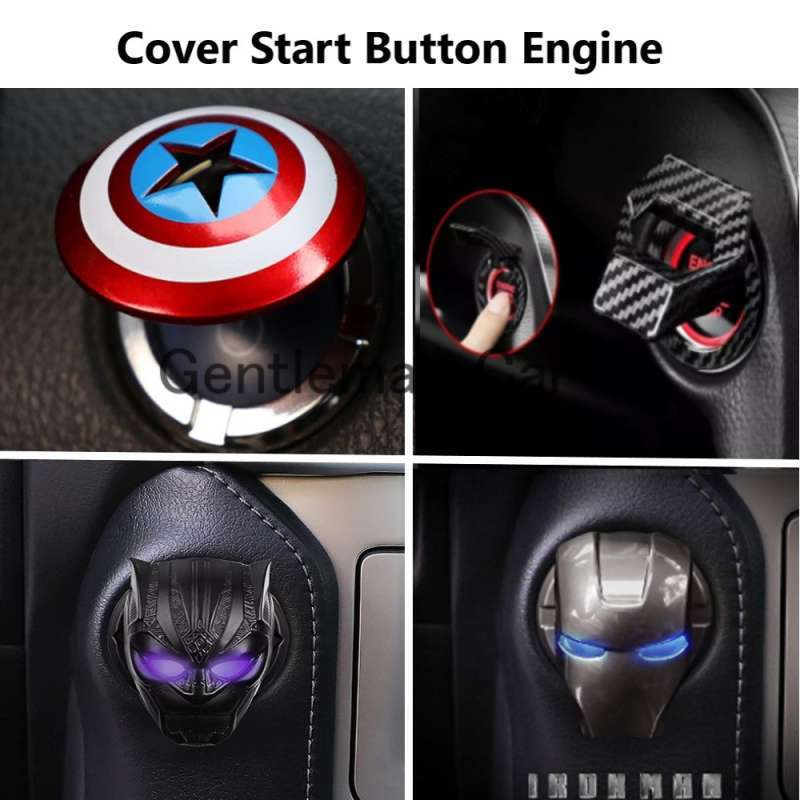Promo Cover Penutup Tombol Start Stop Engine Ring Button Mobil Marvel ...
