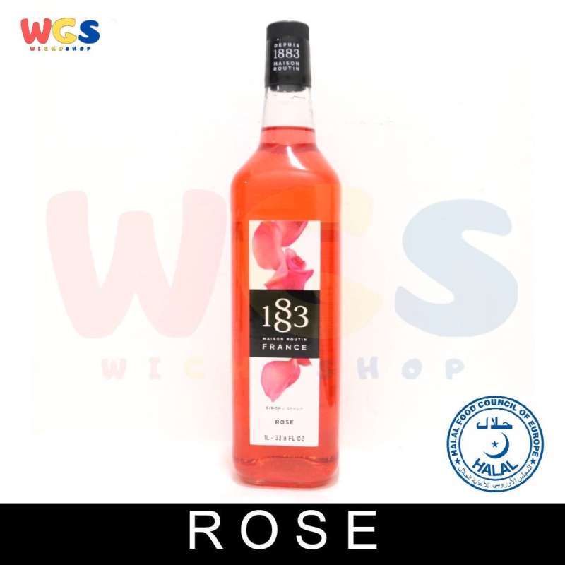 Jual Syrup 1883 Maison Routin France Rose Flavored 33.8 fl oz 1ltr di ...