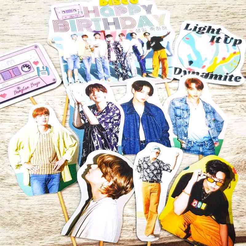 Jual BTS Dynamite Birthday Cake Topper 1 set di Seller Sizzles Sweet ...