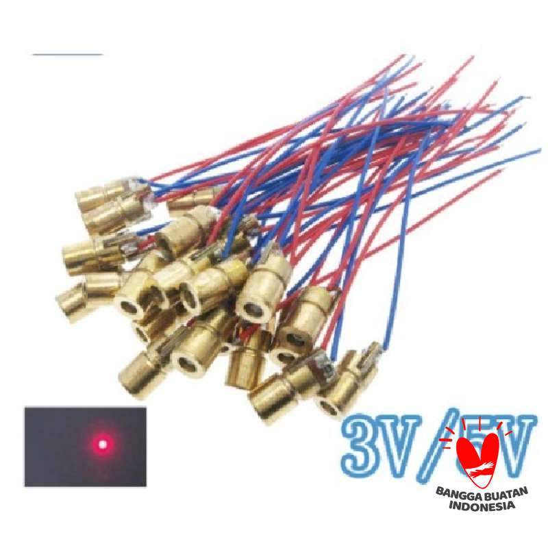 Jual Laser Diode Dioda Merah Kepala Tembaga Pointer Copper Head 6mm Red ...