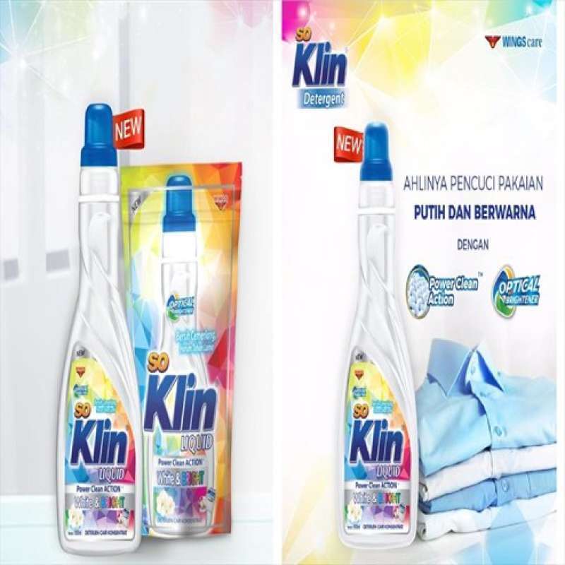 Jual So Klin Liquid Detergent White & Bright 750 Ml Di Seller Toko ...