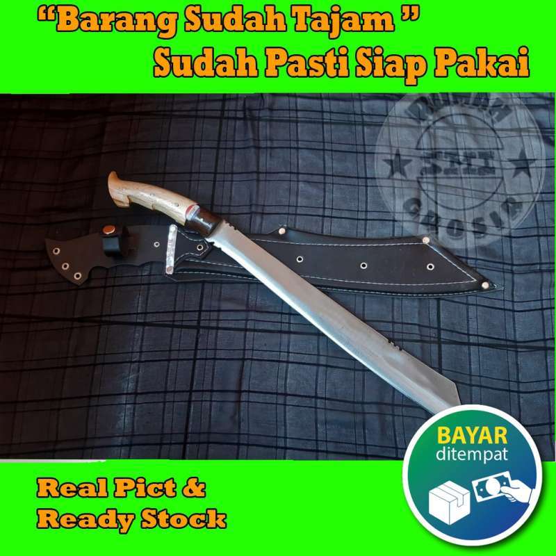 Jual Golok Patimura Kalep Hitam Panjang Golok serbaguna pemotong kayu ...