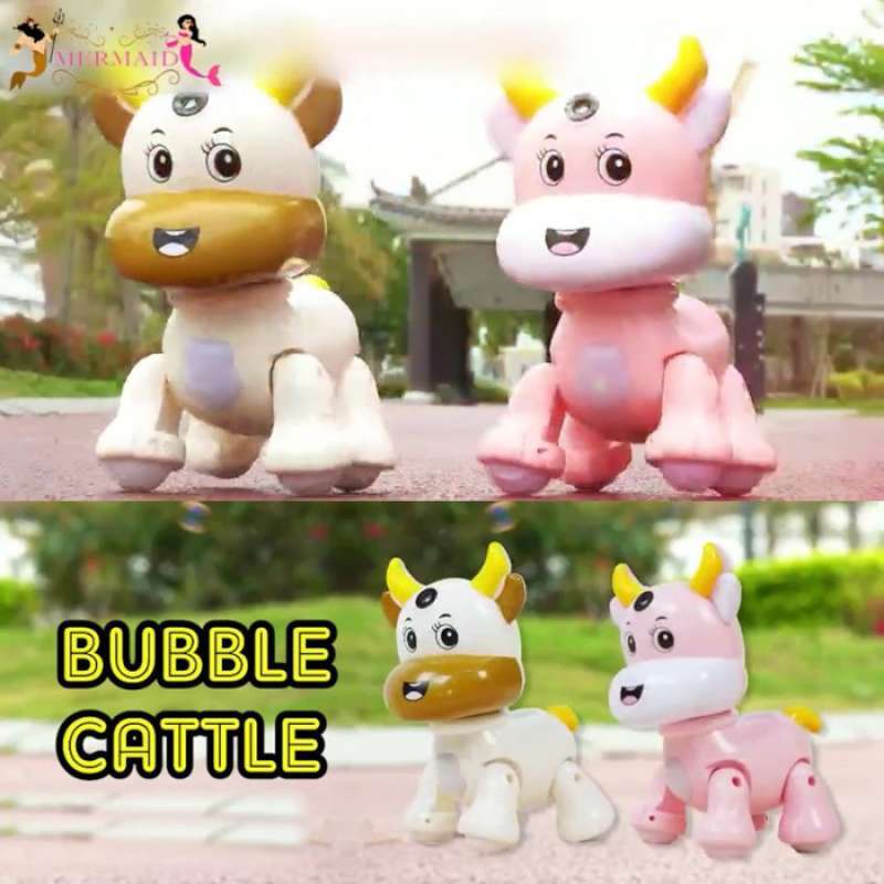 Jual Robot Sapi Gelembung Busa Otomatis Mainan Bubble Gun Cattle ...