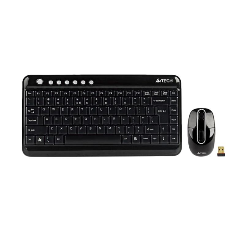 Jual A4TECH 7600N Desktop Padless Wireless Keyboard Mouse [Original] di Seller Nusantara Best ...