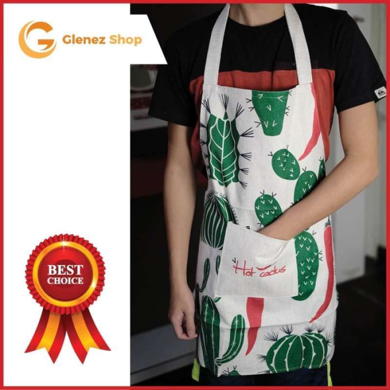 Jual Celemek Apron Dapur Bahan Kain Premium Tebal Full Size Import ...