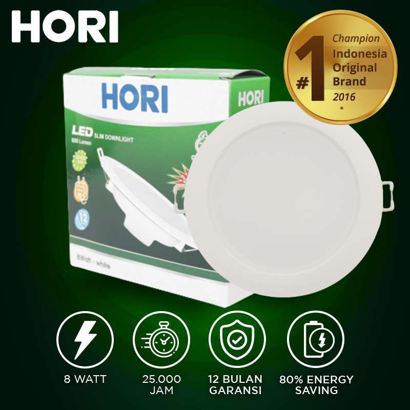 Jual HORI LED Slim Downlight - 8 Watt - Putih di Seller Hori Indonesia - Duri Kosambi, Kota ...