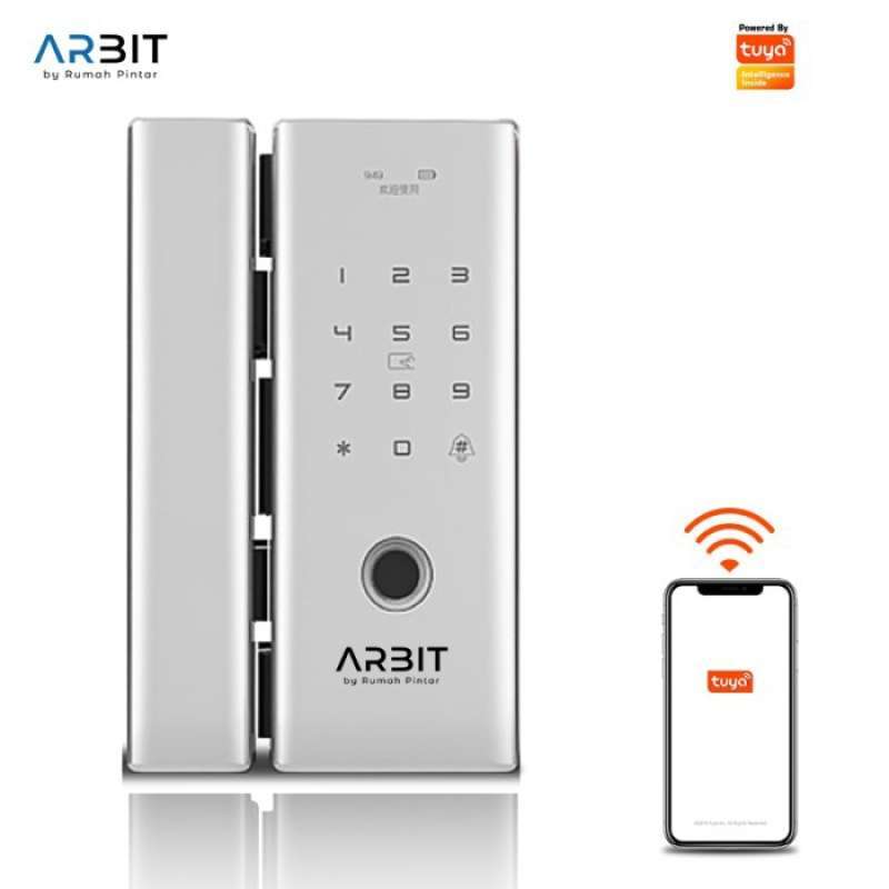 Jual ARBIT - Smart Home WiFi Door Lock Without Handle Fingerprint TUYA ...