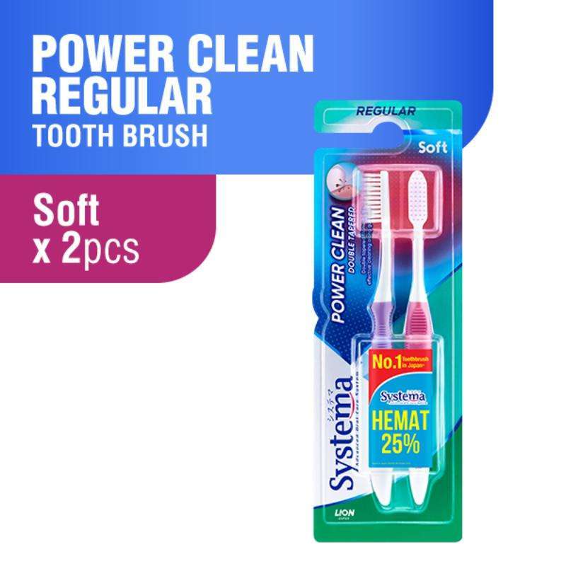 Jual Systema Power Clean Toothbrush [Regular/ 2 pcs] di Seller ...