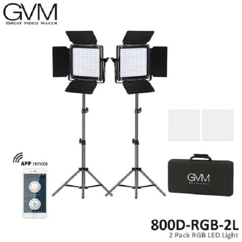 Jual Gvm 800d-rgb-2l 2 Pcs Kit Rgb Led Studio Video Light Di Seller Dg ...