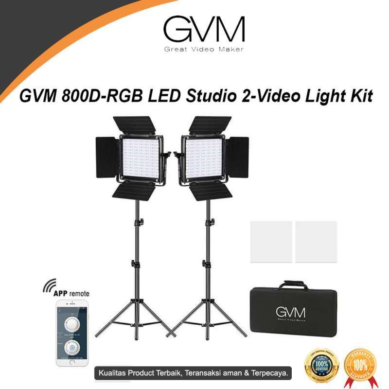 Jual Gvm 800d-rgb-2l 2 Pcs Kit Rgb Led Studio Video Light Di Seller Dg ...