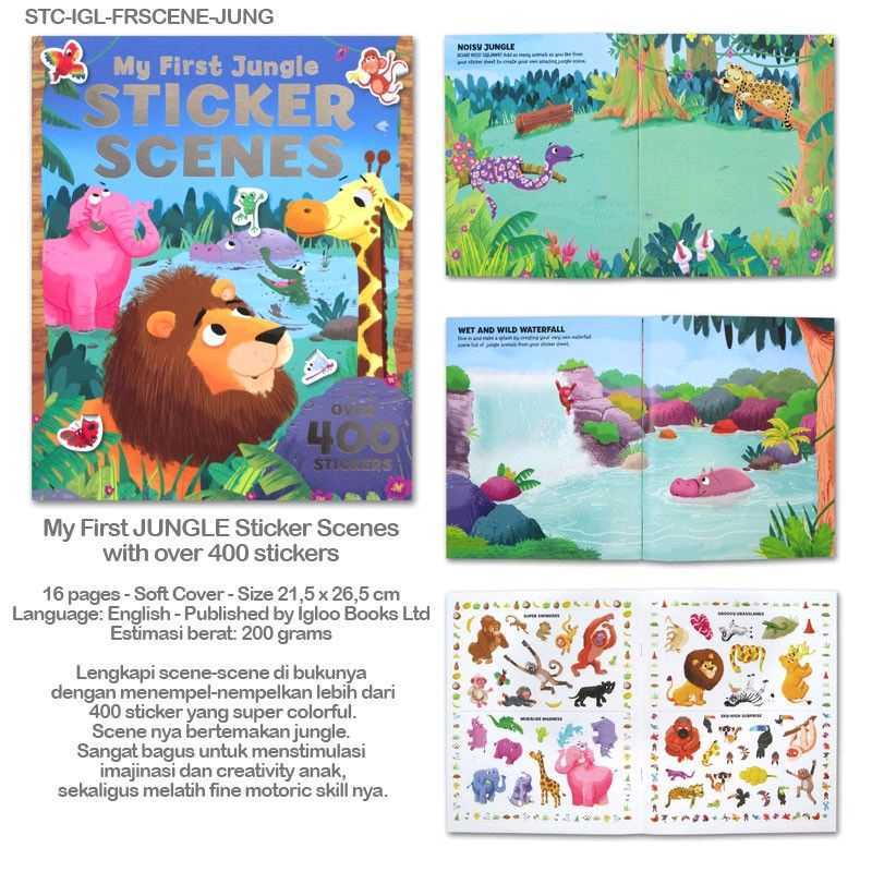 Jual My First Jungle Sticker Scenes Book With Over 400 Stickers Di ...