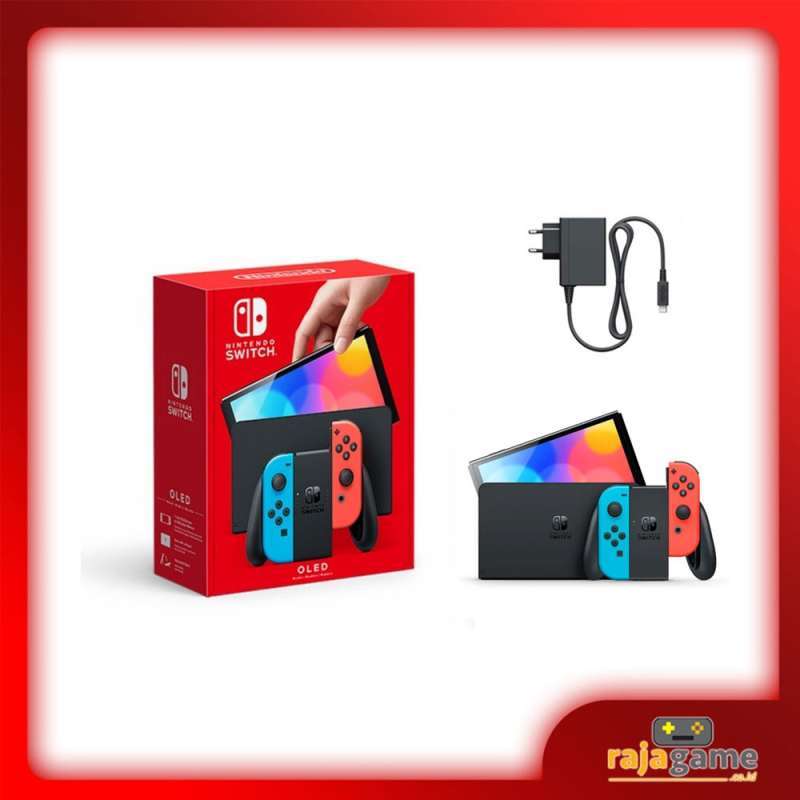 Jual Nintendo Switch Console OLED (Neon Red Blue) di Seller Rajagame ...
