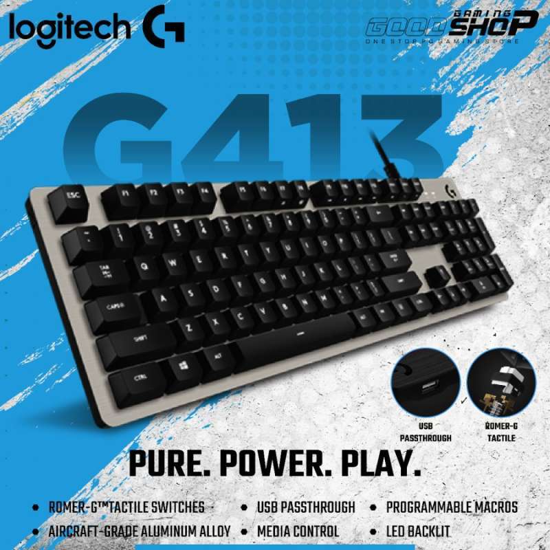 Jual Logitech G413 Mechanical Gaming Keyboard - Silver di Seller GOOD ...
