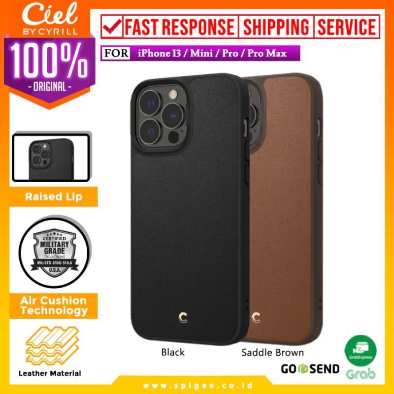 Jual Case iPhone 13 Pro Max 13 Mini Spigen Ciel Leather Brick Hybrid ...