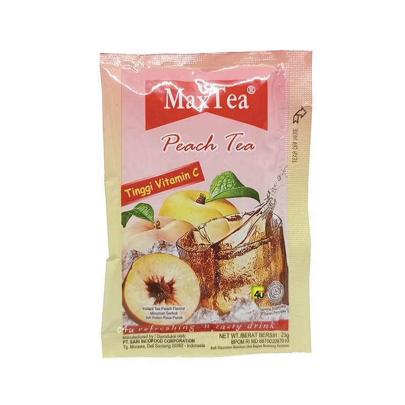 Promo Maxtea - Peach Tea Minuman Serbuk Teh - Paket 5 Sachet Diskon 10% Di Seller Cemilan4u ...