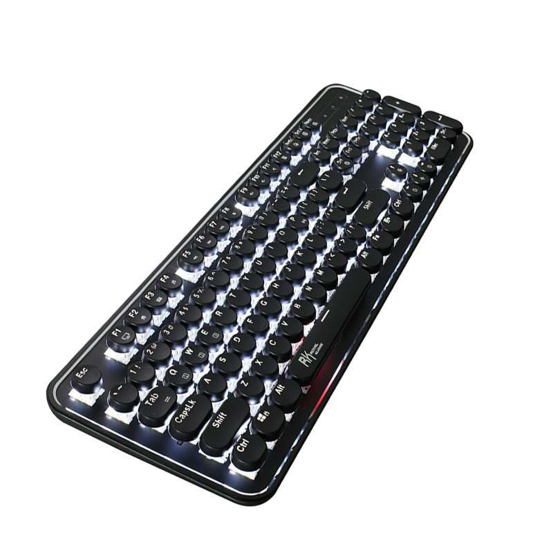 Promo Stylish Vintage Bluetooth 2.4Ghz Type-C 104 Key Mechanical ...