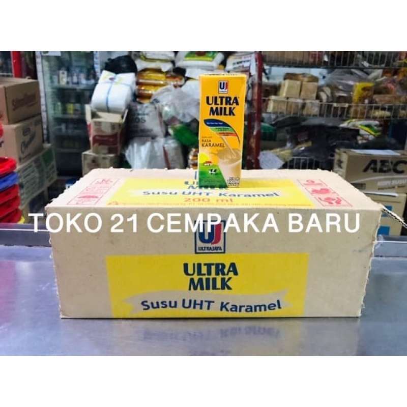 Jual Susu UHT Ultra Milk KARAMEL 200ml 1 KARTON | Susu Ultra Caramel 200 ml di Seller TOKO DUA ...