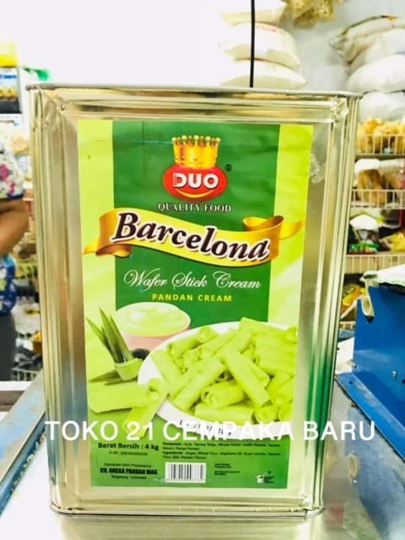 Jual Astor Barcelona Rasa PANDAN CREAM 1 KARTON | Wafer Stick Stik ...