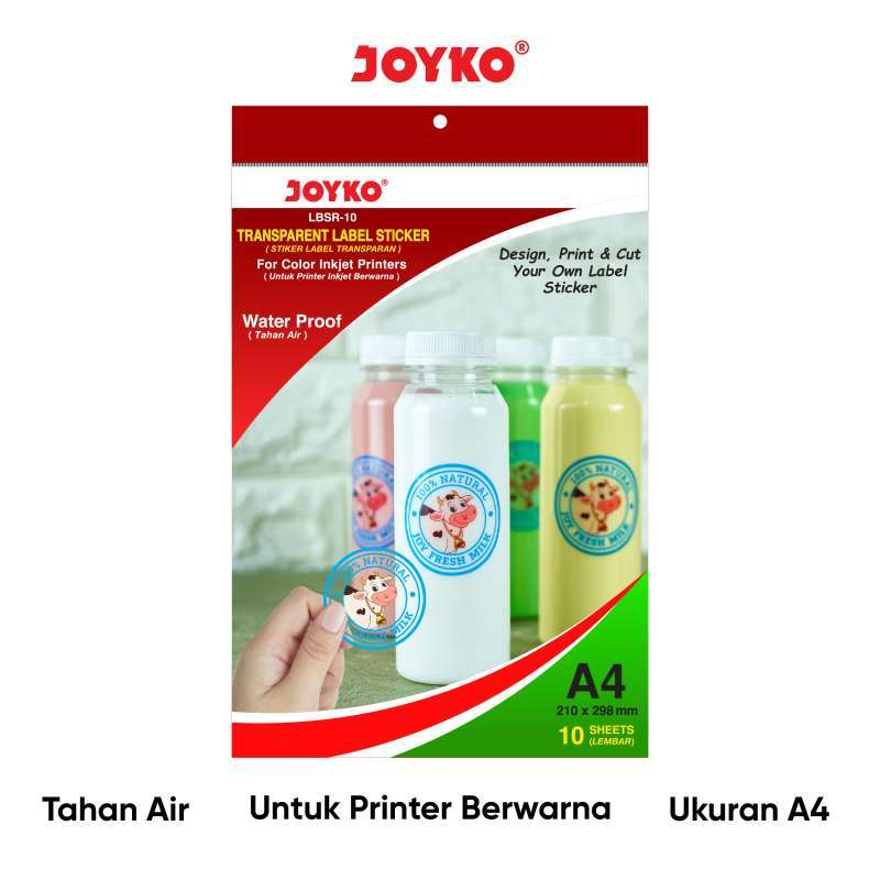 Jual Stiker Label Transparan Transparent Label Sticker Joyko Lbsr-10 Di ...