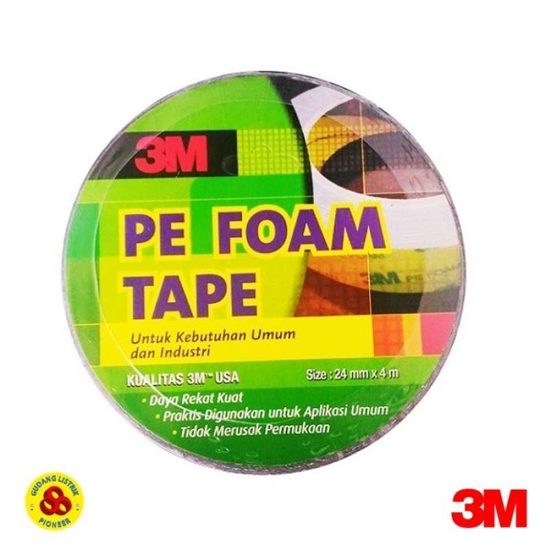 Promo 3M Double Tape PE Foam 24mm x 4m Double Tip Busa 4 Meter Diskon ...