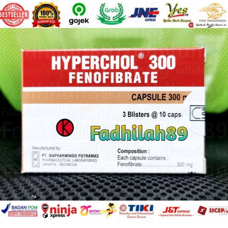 Jual Hyperchol 300 Fenofibrate 300 Mg Box (30 Kapsul) Original - Obat ...