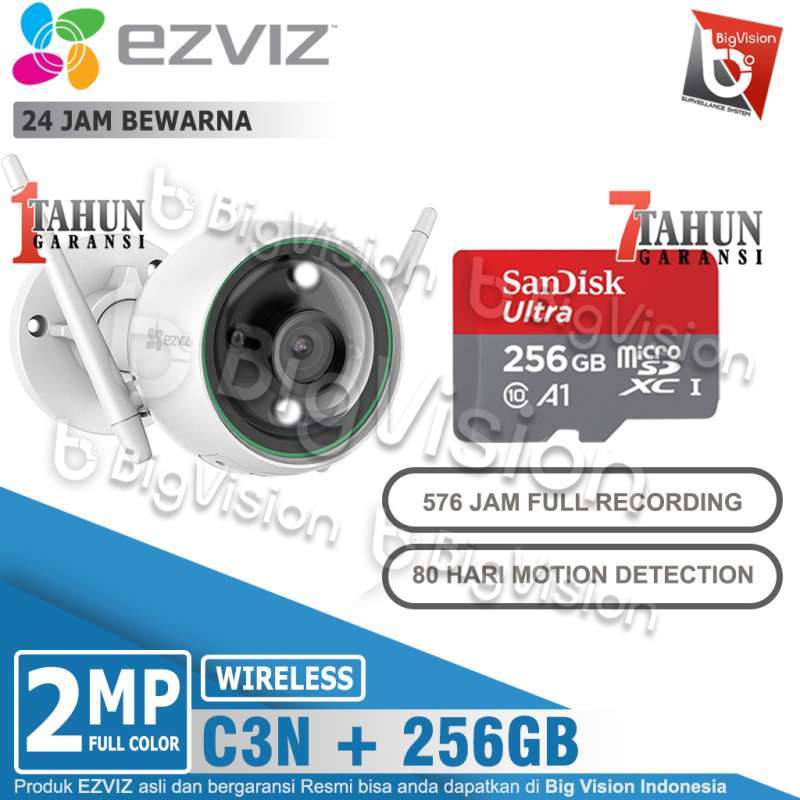 Jual IP CAMERA CCTV EZVIZ WIRELESS C3N 1080p WITH MICRO SD - 256 GB di ...
