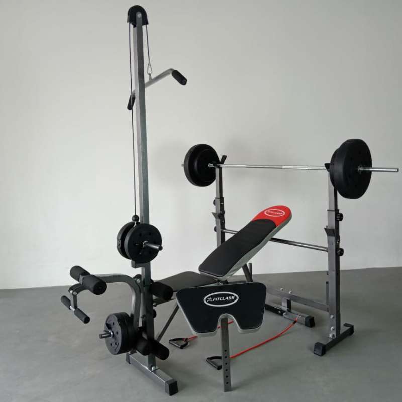 Jual Bench Press Plus Lat Pull Down Plus Stick Dan Beban 40 Kg Di ...