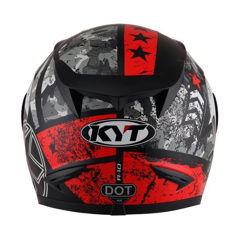 Jual KYT R10 #3 Helm Full Face - Black White Red Fluo Online Februari ...