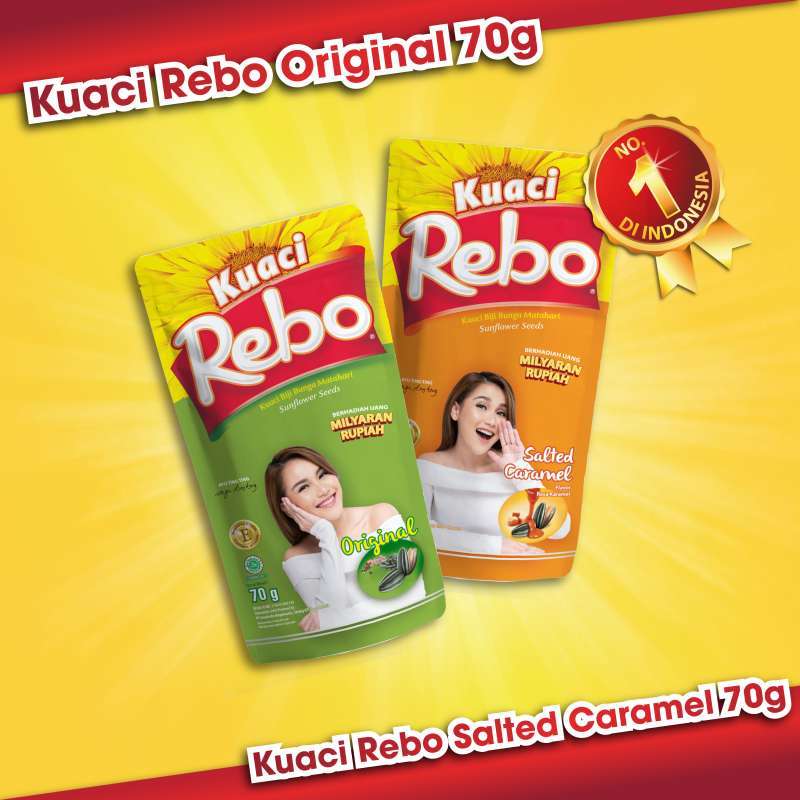 Jual Rebo Kuaci Bundling Varian Rasa Original 70 Gram Caramel 70 Gram