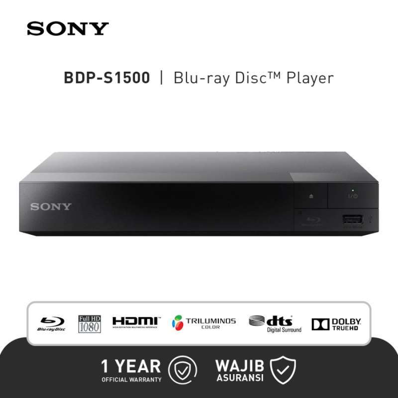 Jual Sony BDP-S1500 Blu-ray Disc DVD Player - Black Original di Seller Felis_8 Online Shop ...