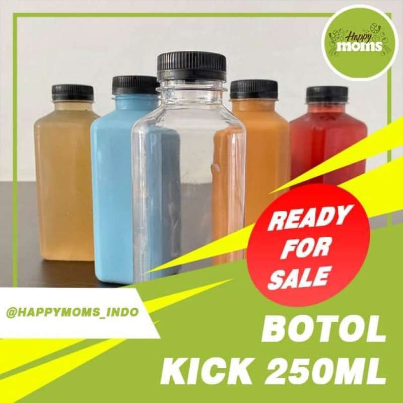 Jual BOTOL PLASTIK KICK 250ML isi 40pcs - BOTOL KICK SHORT NECK MULUT ...